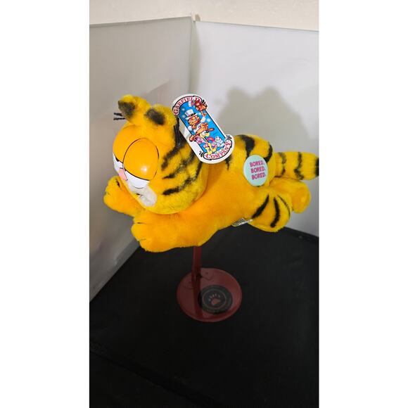 Garfield | Toys | Rare Garfield Plush Bored Bored Plate | Poshmark